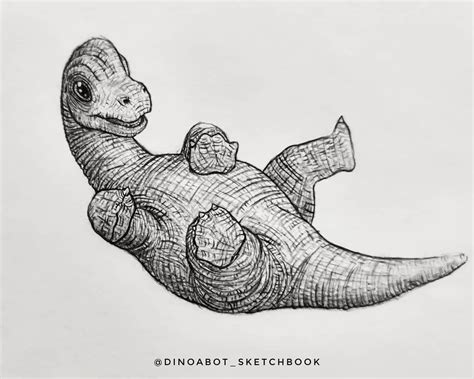 Dinosaur Sketch By Abot On Instagram Belly Rub 👋🏻 👋🏻👋🏻