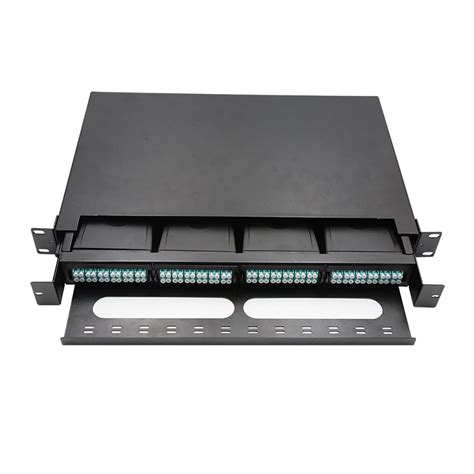 1u 96 Fibers High Density Mpo Mtp Lc Modular Rack Mount Enclosure Unloaded Sliding Drawer