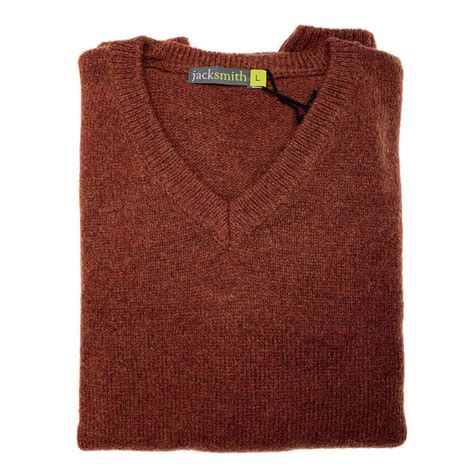 100 Shetland Wool V Neck Knit Jumper Pullover Mens Sweater Knitted