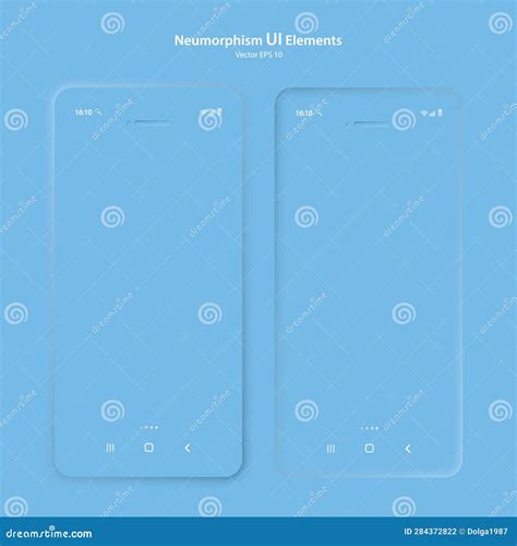A Set Of User Interface Elements For A Mobile Application In Blue Stock Vector Illustration