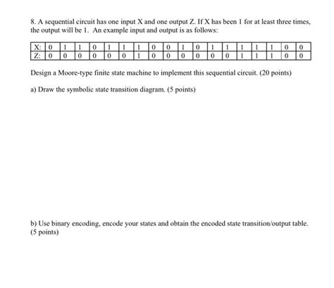Solved A Sequential Circuit Has One Input X And One Output