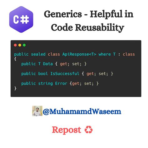 Maziad Saddik On Linkedin Are You Using Generics In C Generics In