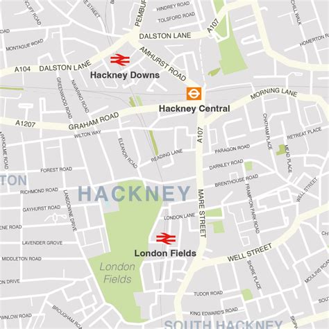 Hackney London Borough Map Maproom