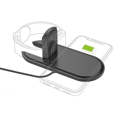 10 Вт 2 в 1 быстрая Беспроводная зарядка для Apple Watch 1 2 3 ...