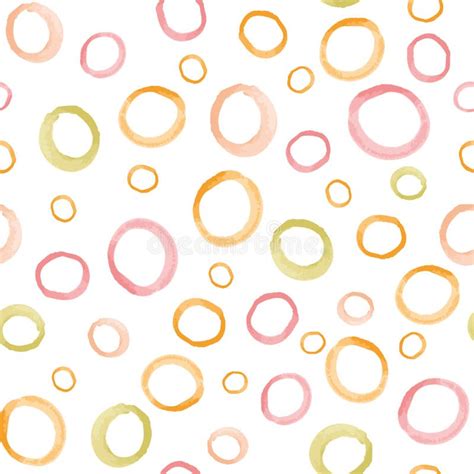 Colorful Irregular Textural Circles Vector Seamless Pattern Trendy Seamless Pattern Colorful