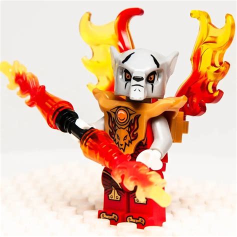 Lego Chima Wolf Minifigure Worriz Fire Chi Breastplate Loc129 7022