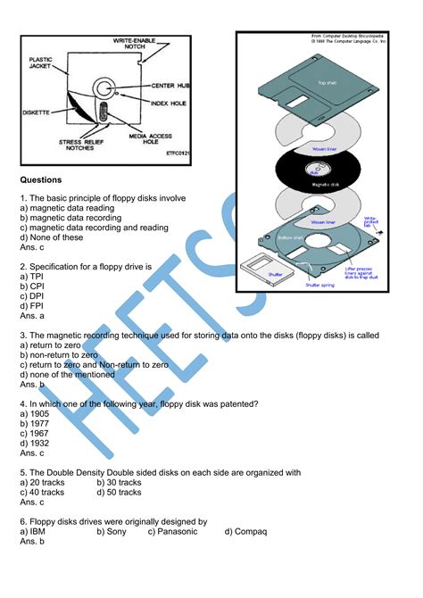 Floppy Disk Mcq Diskette Questions And Answers Pdf