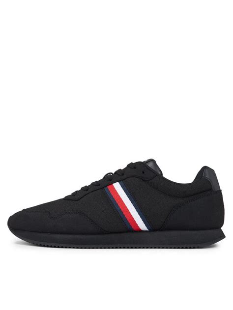 Tommy Hilfiger Sneakersy Lo Runner Mix Fm0fm04958 Czarny Modivo Pl