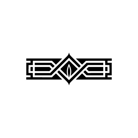Art Deco Geometric Border Elegant Element Ornament Art Deco