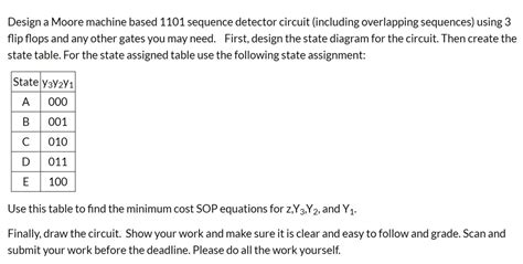 Design A Moore Machine Based 1101 Sequence Detector Circuit Including