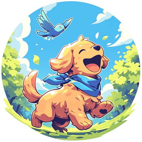 Cockapoo Chasing Birds In The Park Premium Ai Generated Vector