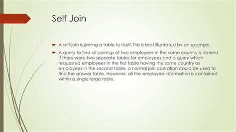 Joins In Database Pptx Databases Computer Software And Applications