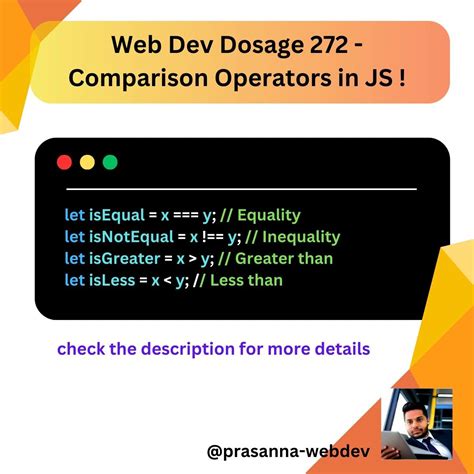 how comparison operators work in javascript prasanna d posted on the topic linkedin