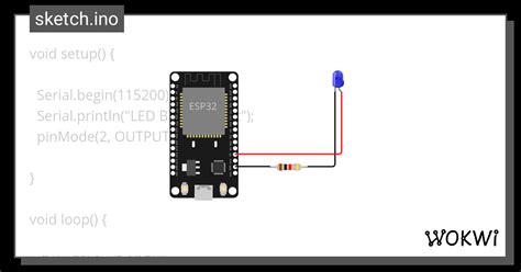 Led Blink Copy Wokwi Esp32 Stm32 Arduino Simulator
