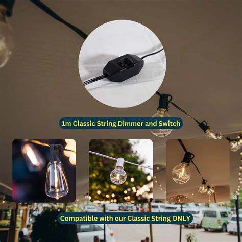 Classic Dimmer With Dial On Off Switch For String Lights