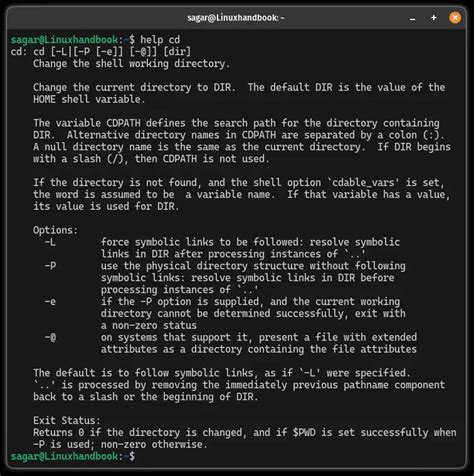 using the help command in linux