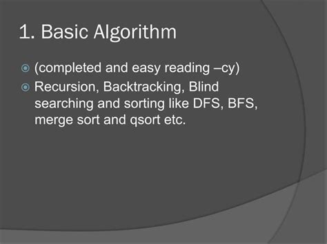 Algorithm Hierarchy Ppt