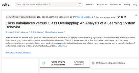 Class Imbalances Versus Class Overlapping An Analysis Of A Learning System Behavior