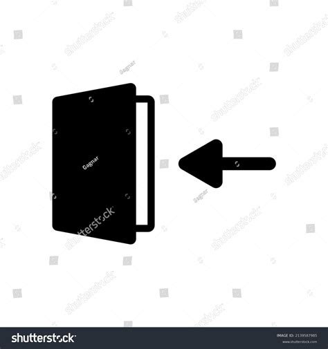 Exit Sign Opened Door Icon Stock Vector Royalty Free Shutterstock