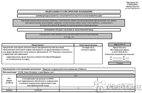 Форма 1 Т сведения о численности и заработной плате работников образец заполнения в 2021 году
