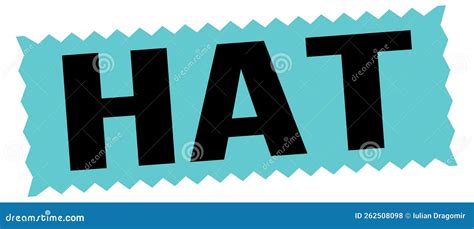 Hat Text Written On Blue Black Stamp Sign Stock Illustration