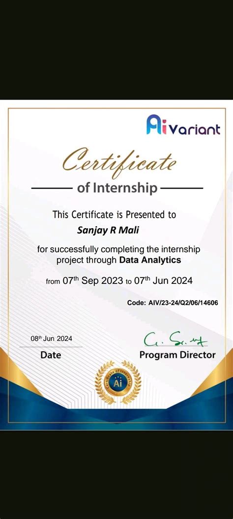 sanjay m on linkedin internship dataanalytics professionalgrowth