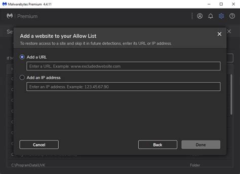 Adding Exclusions By Server Address Port Number Or Win OS Executables Malwarebytes For
