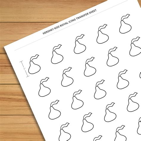 Hershey Kiss Royal Icing Transfer Design 4 Sizes Jh Web Designer