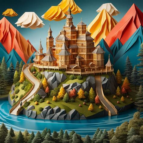 Artstation Origami Landscape
