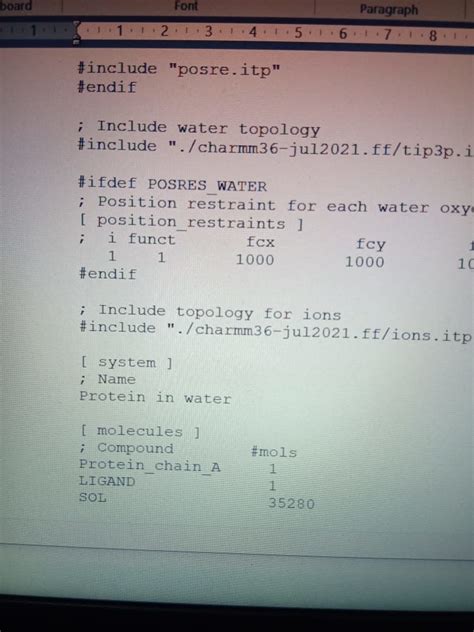 how to resolve a fatal error during addition of ions in molecular