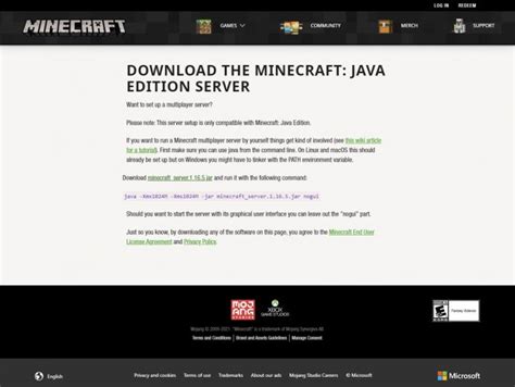 Minecraft Java Edition Server On An Ubuntu System Software