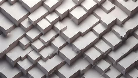 Premium Vector Abstract Image Of White Squares Arranged In A 3d Grid Creating A Sense Of Depth