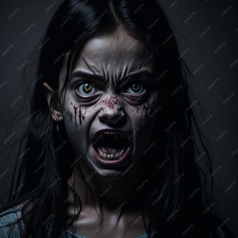 Premium Ai Image A Very Scary Girl From A Horror Movie
