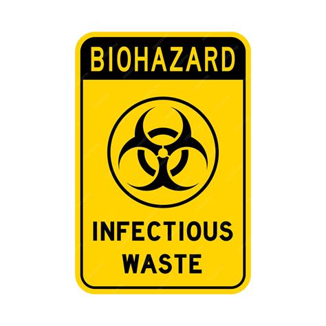 Premium Vector Vector Biohazard Infectious Waste Sign
