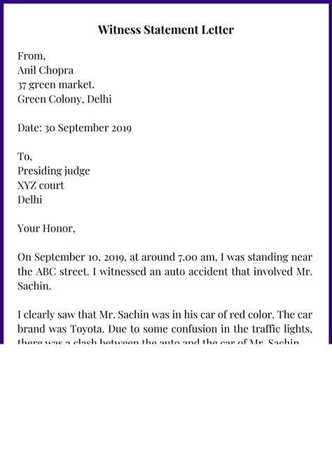 Essential Guide Crafting A Statement Letter Sample For Effective