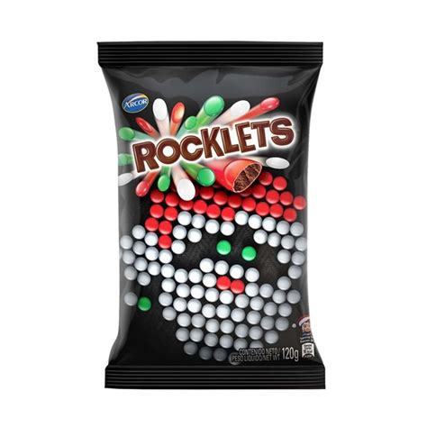 Mini Rocklets Confites Chocolate Confitado Candied Chocolate Sprinkles Christmas Colors 120 G