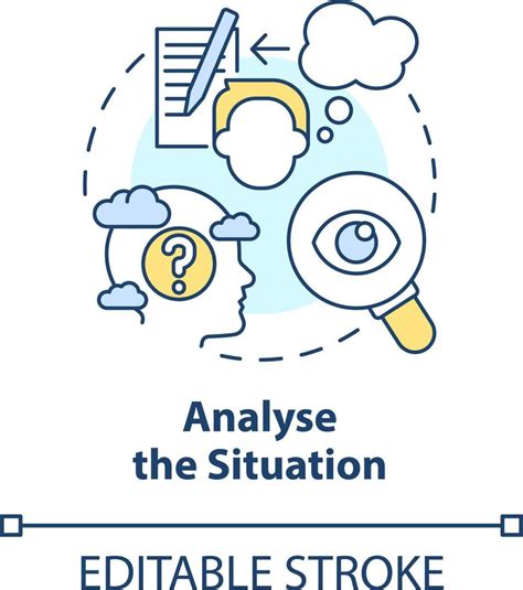 Analyse Situation Concept Icon Evaluate Details Strategy For Emotional Regulation Abstract