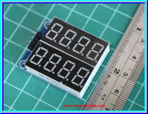 1x Red Color 7s Segment 8 Digit 036 With 74hc164 Driver Module