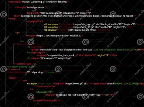 Source Code Written In Programming Language Stock Image Image Of
