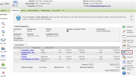 Clone Quotes And Orders In Sage Crm Sage Crm Tips Tricks And Components