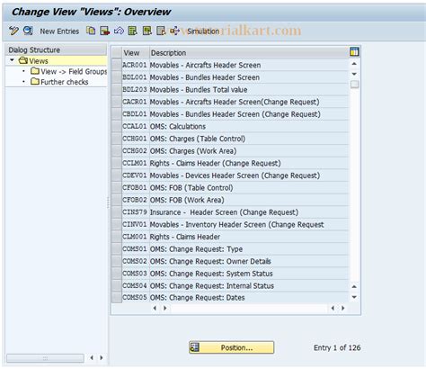 cms cus oms bdt 003 sap tcode cms control views