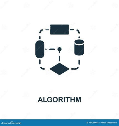 Algorithm Icon Monochrome Style Design From Machine Learning Icon