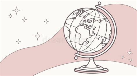 Globe With Lightbulbs Stars Global Ideas Education Innovation Vector Design Generative Ai Stock