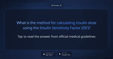 What Is The Method For Calculating Insulin Dose Using The Insulin