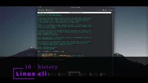 Linux Cli 16 History 🐧 Youtube