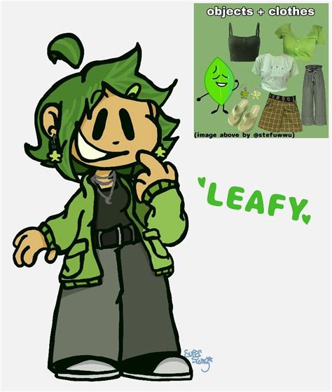 Bfb Humanized Leafy Credits In Description Fan Art Big Canvas Art