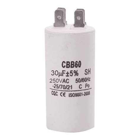 Capacitor Trabajo Plástico 30uf 250vac 5060 Hz 4 Conectores