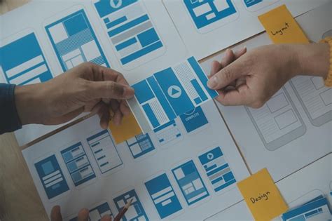 Premium Photo Website Designer Creative Planning Application Development Draft Sketch Drawing