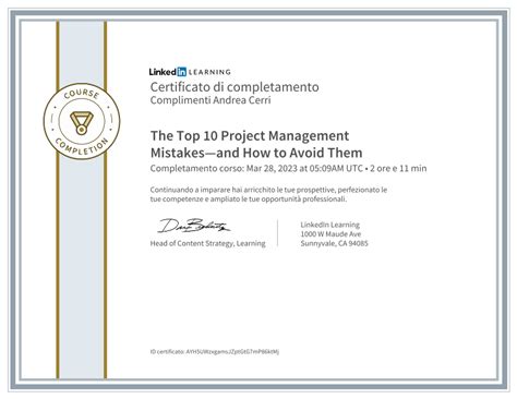 andrea cerri on linkedin certificate of completion