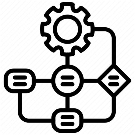 Work Flow Stream Working Business Process Document Icon